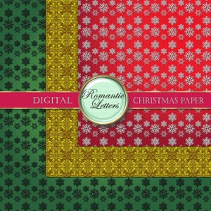 Christmas Digital Paper Pack Sale Christmas Digital Scrapbook Paper ...