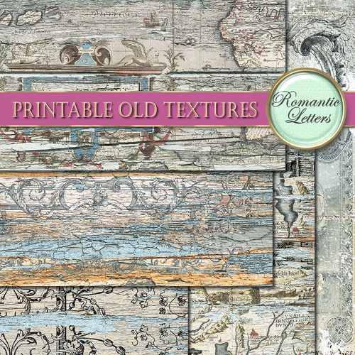 Antique Maps Printable Digital Wood Paper Scrapbook Paper - Etsy
