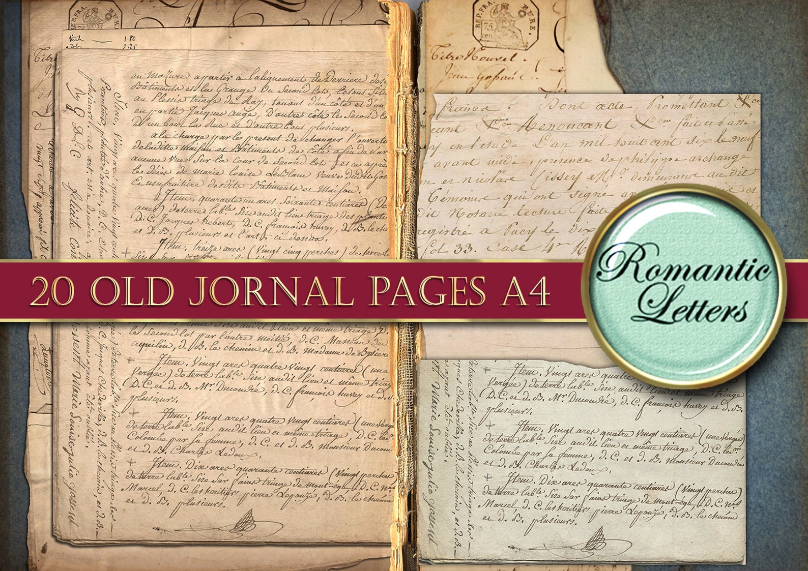 Printable Journal Pages Printable Old Book Paper Craft A4 8.5x11 ...