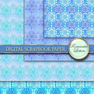 Digital Scrapbook Paper Winter Printable Frozen Winter Wedding Snow ...
