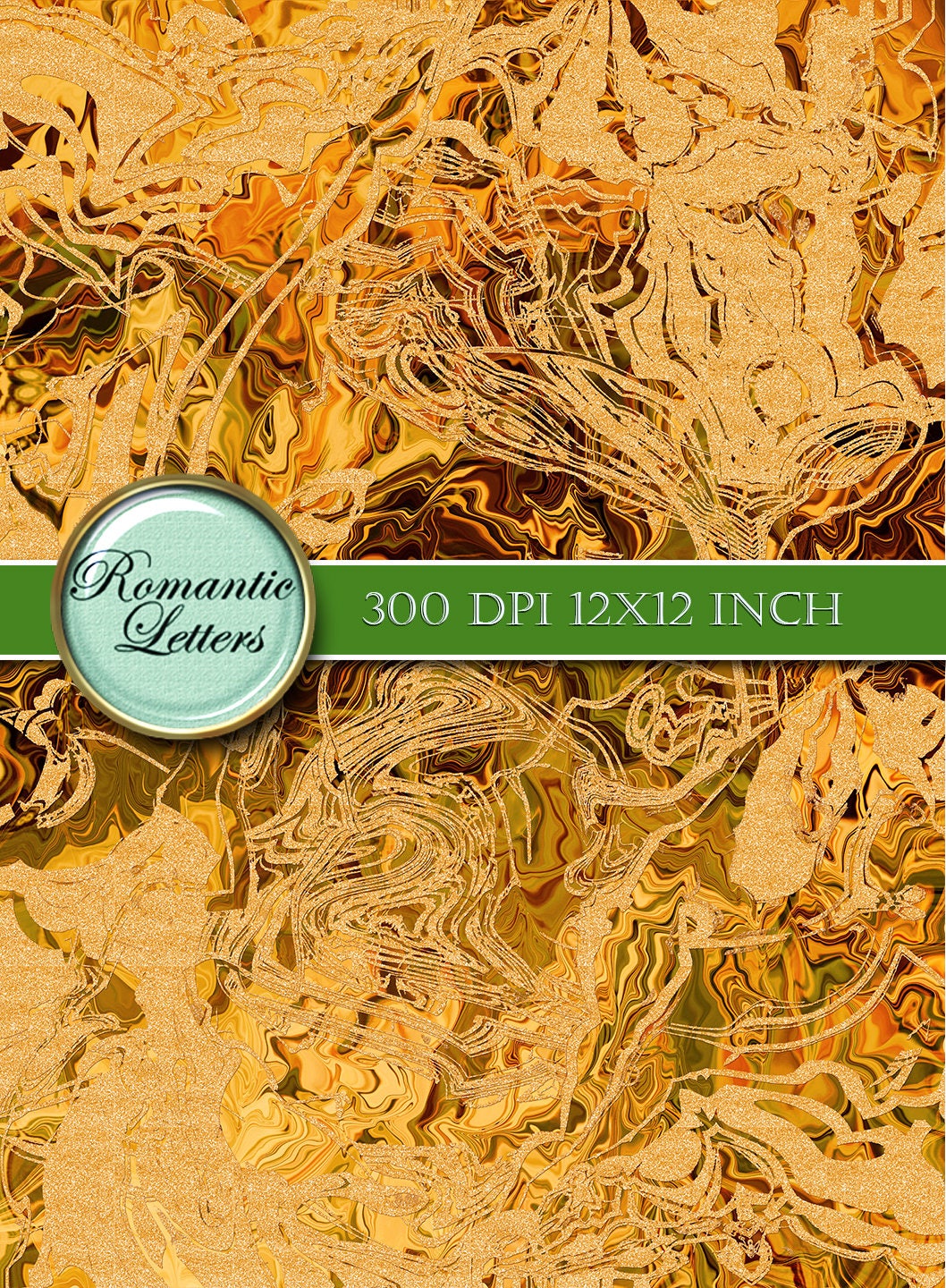Marbled Digital Paper Pack Autumn Digital Scrapbook Orange | Etsy