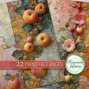 Digital Printable Scrapbook Paper Pack Summer Garden Patchwork Fabric ...