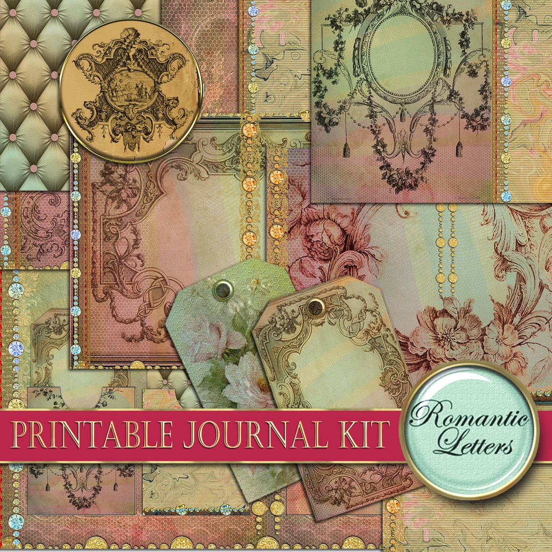 Printable Journal Pages A4 Printable Scrapbook Kit Paper 8.5x11 ...