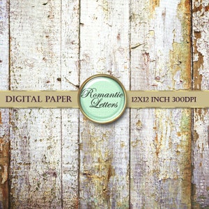 Digital Paper White Wood Digital Scrapbook Paper Pack Wood Texture ...