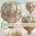Hot Air Balloon Digital Clip Art Scrapbook Paper Nursery Clipart Baby ...