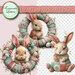 Easter Bunny Digital Clip Art Set Printable Scrapbook Paper Easter Eggs ...
