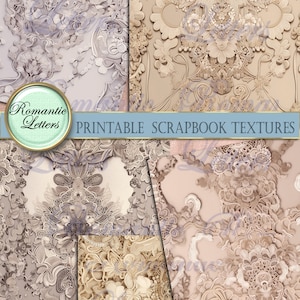 Digital Paper Lace Wedding Scrapbook Printable Paper Pack Digital ...