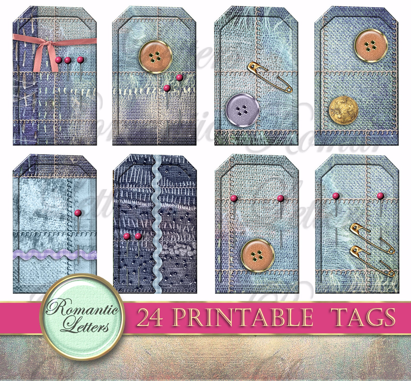 Printable Scrapbook Tags Printable Gift Tags Printable Bookmark Hang ...
