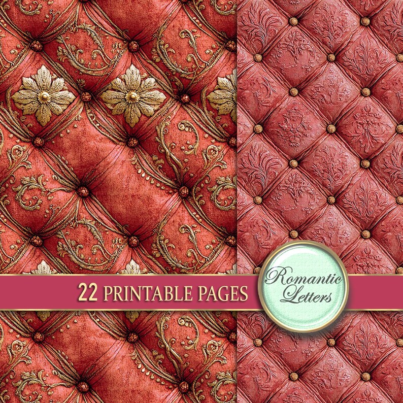 Printable Scrapbook Background Paper Vintage Paper Pack Tufted ...