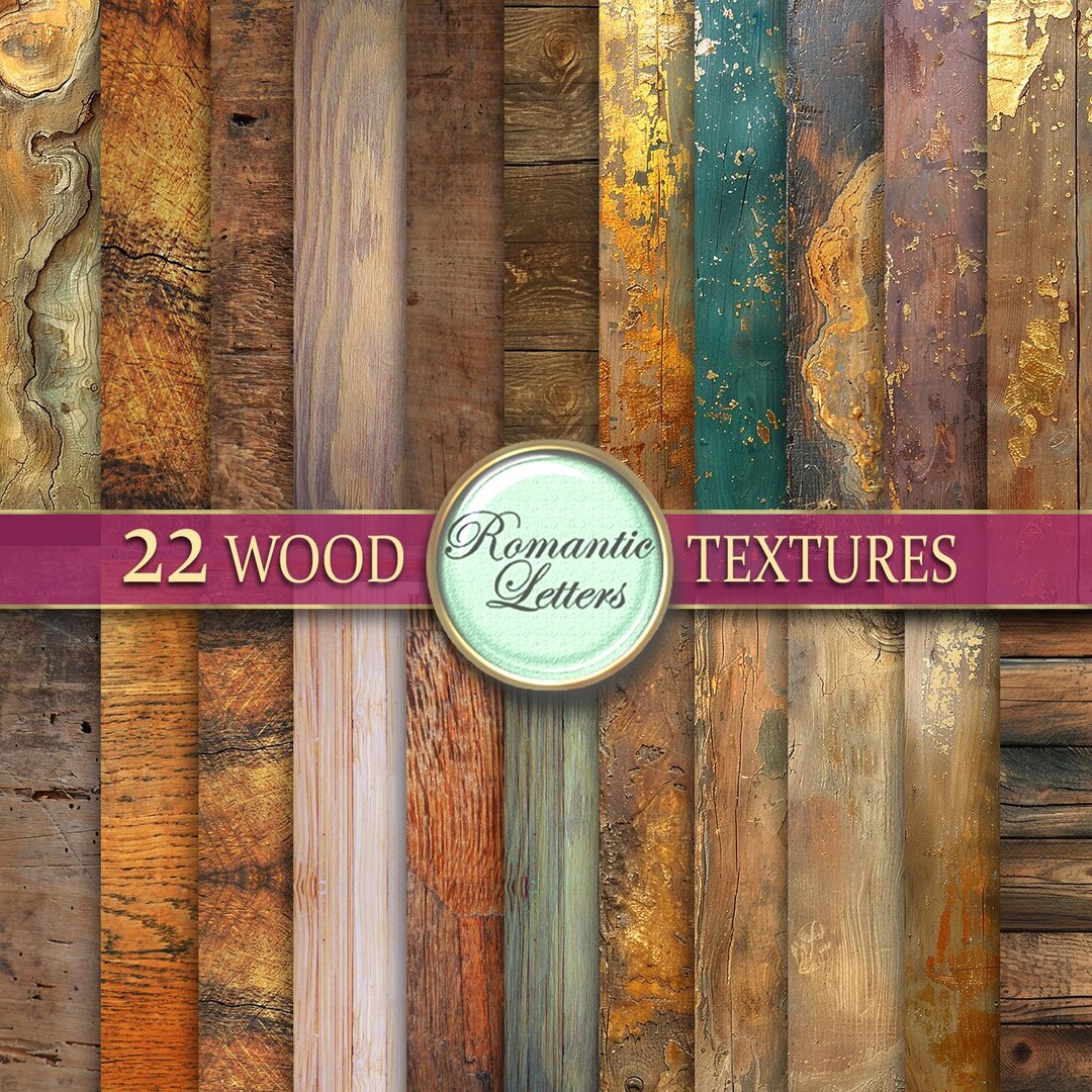 Wood Texture Digital Paper Pack Digital Scrapbooking Paper Background ...