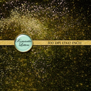Digital Gold Glitter Paper Digital Scrapbook Paper Gold Pixie Dust ...