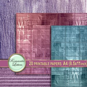 Fabric Texture Digital Printable Scrapbook Paper Pack Journal Pages ...