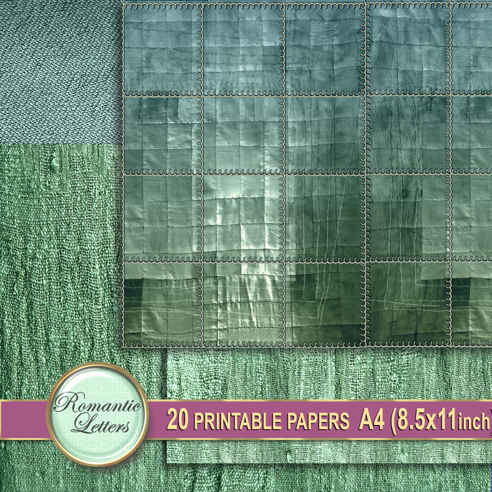 Fabric Texture Digital Printable Scrapbook Paper Pack Journal - Etsy