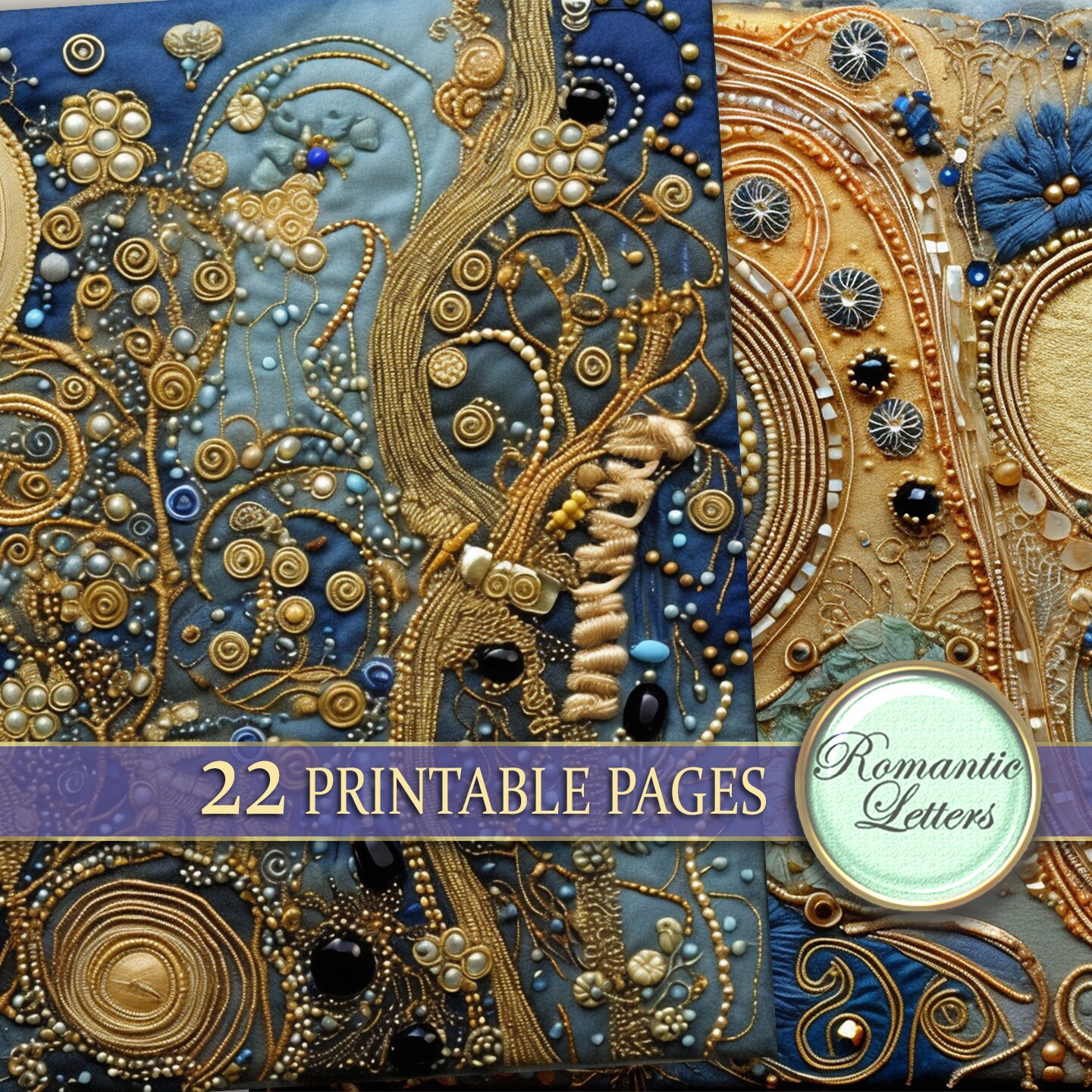 Digital Printable Scrapbook Paper Pack Patchwork Fabric Stitched ...