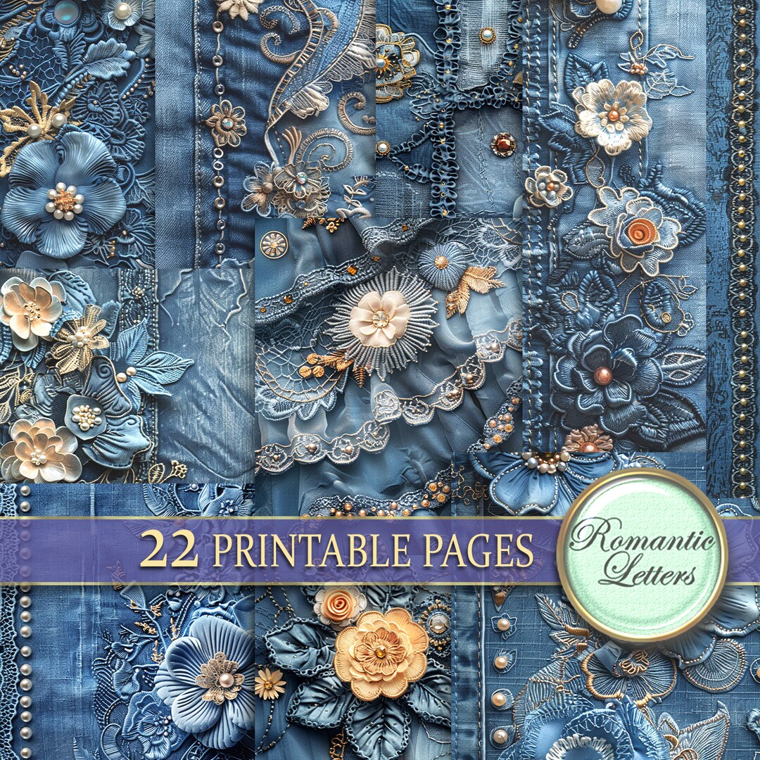 Digital Printable Scrapbook Paper Pack Junk Journal Paper Patchwork ...