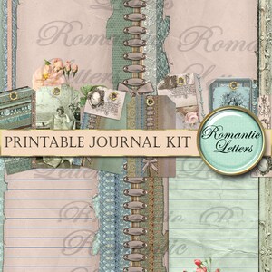 Printable Journal Kit A4 Printable Scrapbook Paper 8.5x11 Digital ...