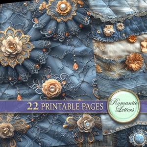 Digital Printable Scrapbook Paper Pack Junk Journal Paper Patchwork ...