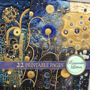 Digital Printable Scrapbook Paper Pack Junk Journal Pages Fabric ...