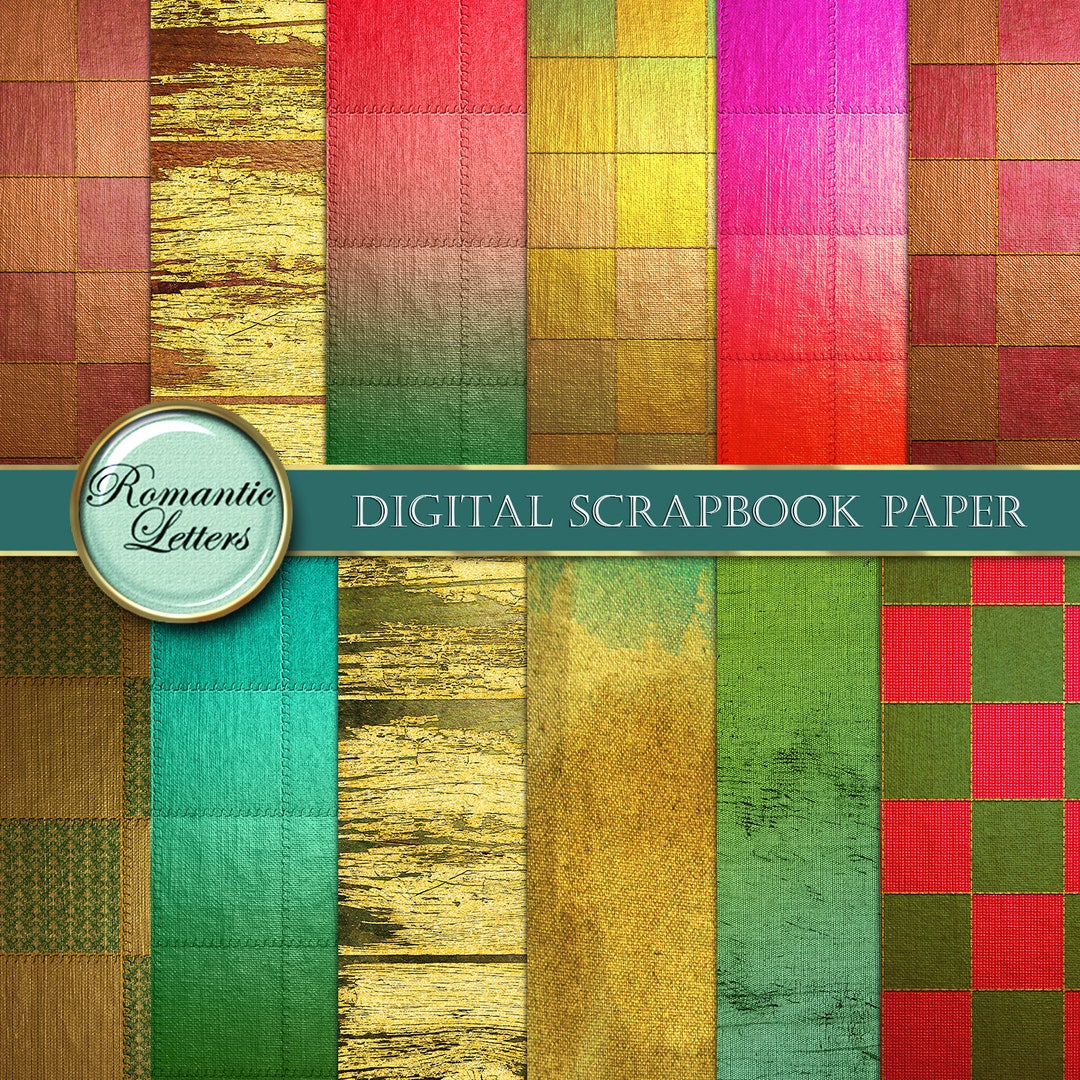 Christmas Digital Scrapbook Paper Pack Christmas Paper Digital Backdrop ...