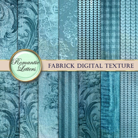 Dusty teal digital paper pack digital scrapbook album background ...