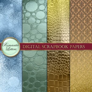 Luxury Gold Digital Scrapbook Paper Gold Texture Foil Gold Glitter ...