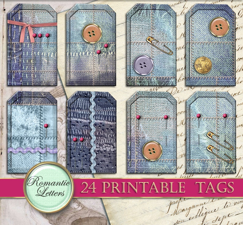 Printable Scrapbook Tags Printable Gift Tags Printable - Etsy