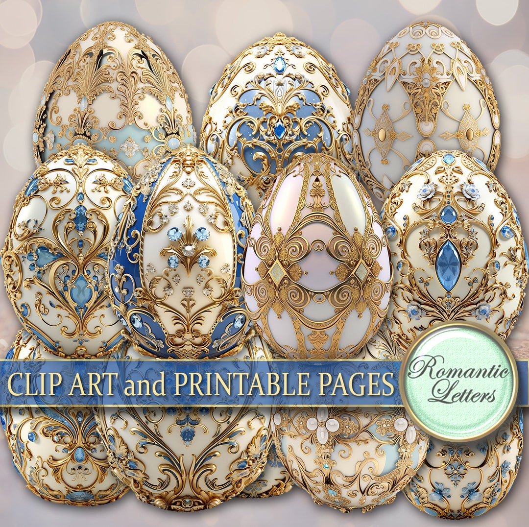 Easter Egg Clip Art Digital Easter Clipart Easter Party Decoration ...