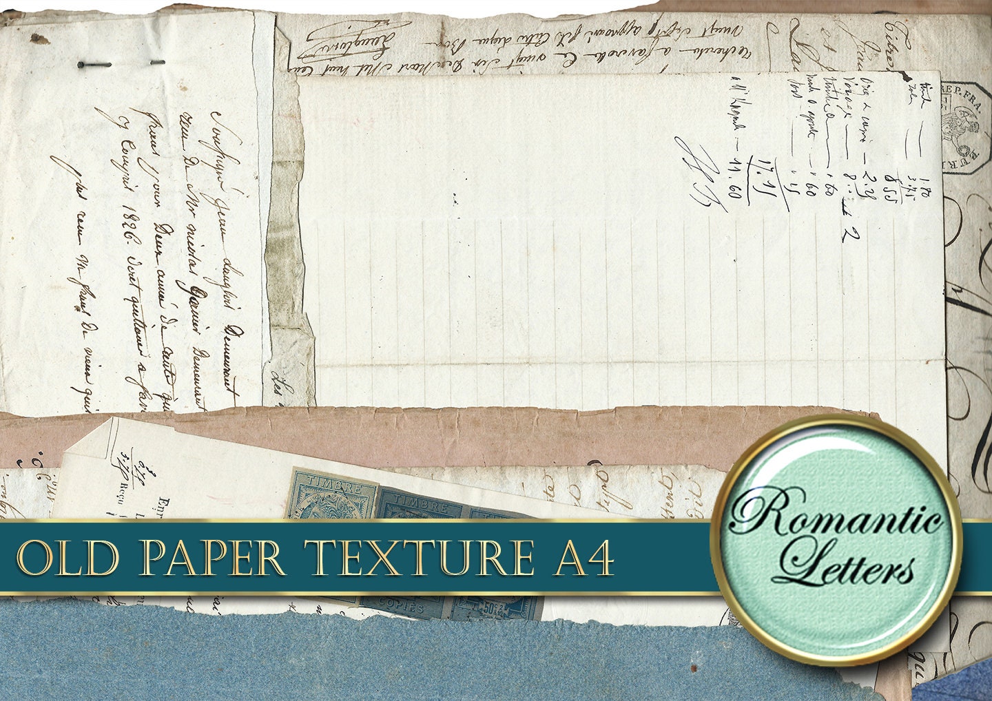 Vintage digital paper pack scrapbook background pages digital | Etsy