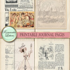 Digital Paper Pack Scrapbook Background Paper Digital Printable Journal ...