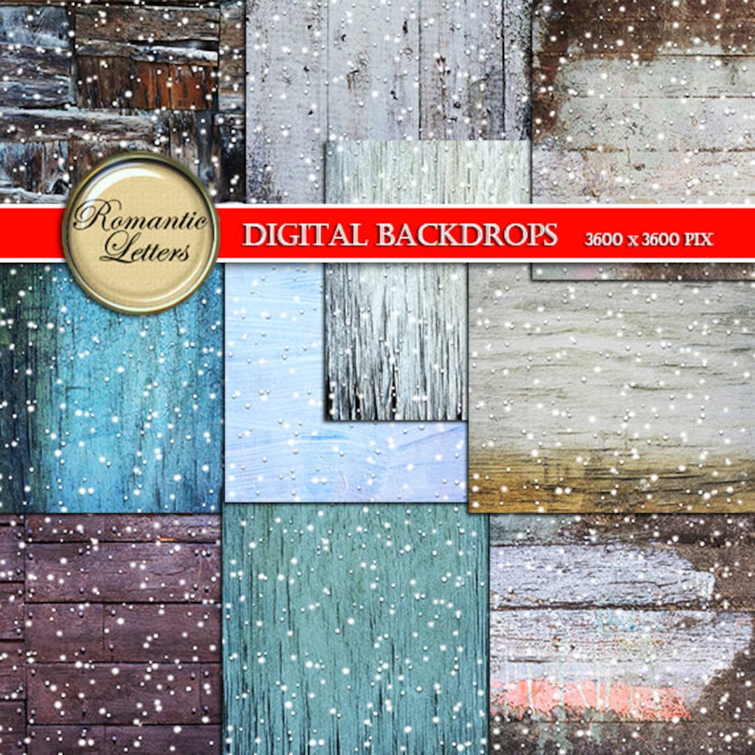 Winter Digital Scrapbooking Paper Digital Backdrop Winter Digital ...