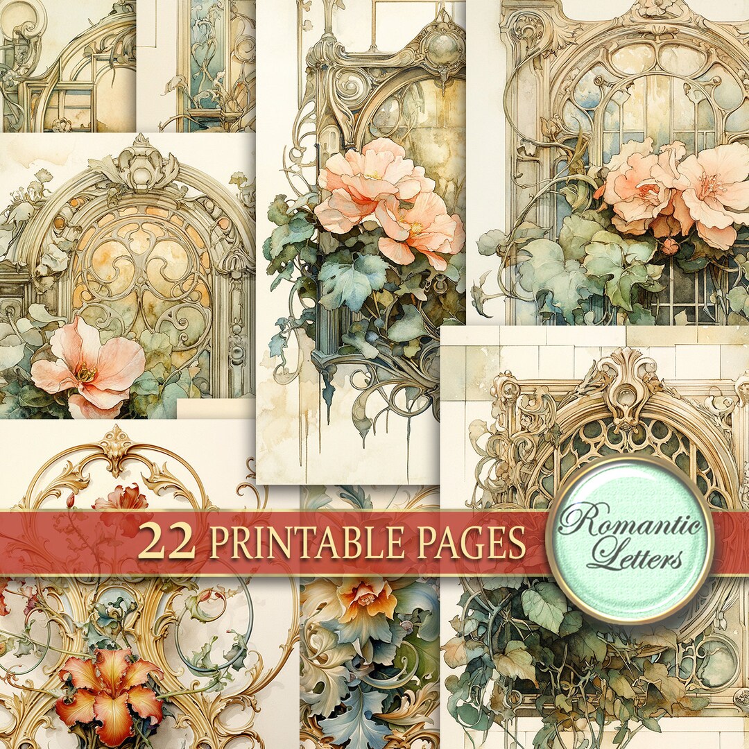 Digital Printable Scrapbook Frames Paper Printable Paper Pack Junk ...