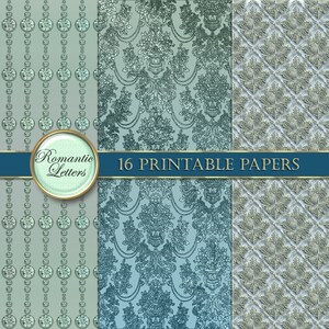 Victorian Ephemera Digital Paper Digital Scrapbook Paper Digital ...