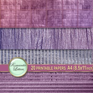 Fabric Texture Digital Printable Scrapbook Paper Pack Journal Pages ...