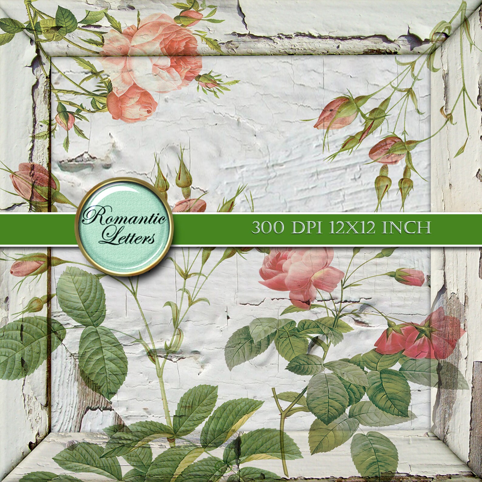 Digital Background Paper Shabby Chic Wedding Scrapbook Digital - Etsy