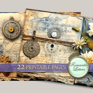 Digital Paper Pack Scrapbook Background Paper Digital Printable Journal ...