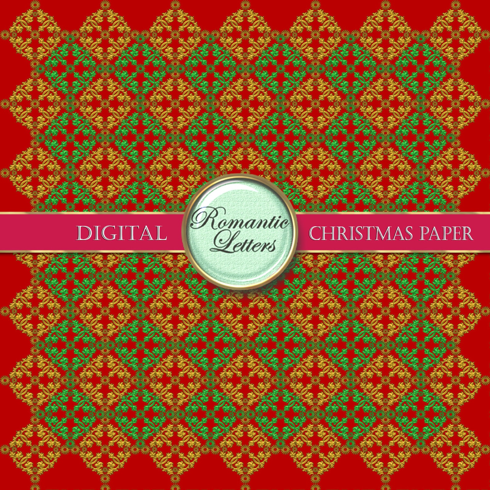Christmas Digital Paper Pack Sale Christmas Digital Scrapbook Paper ...