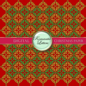 Christmas Digital Paper Pack Sale Christmas Digital Scrapbook Paper ...