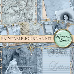 Printable Journal Kit Digital Printable Collage Sheet Printable Journal ...