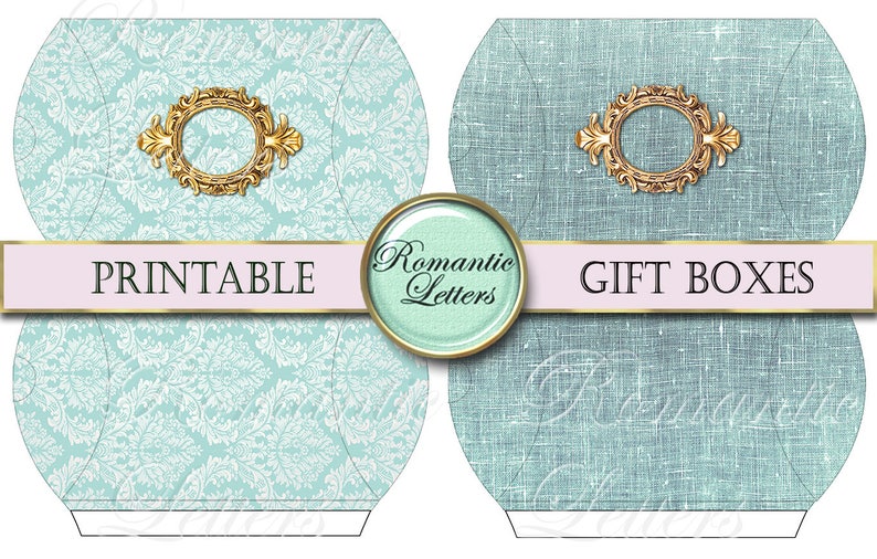 Printable favor box digital gift box wedding favor box jewelry | Etsy