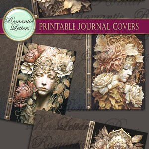 Printable Journal Covers Digital Scrapbooking Baroque Printable Junk ...