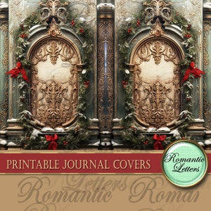 Printable Christmas Journal Covers Digital Scrapbooking Paper Printable ...