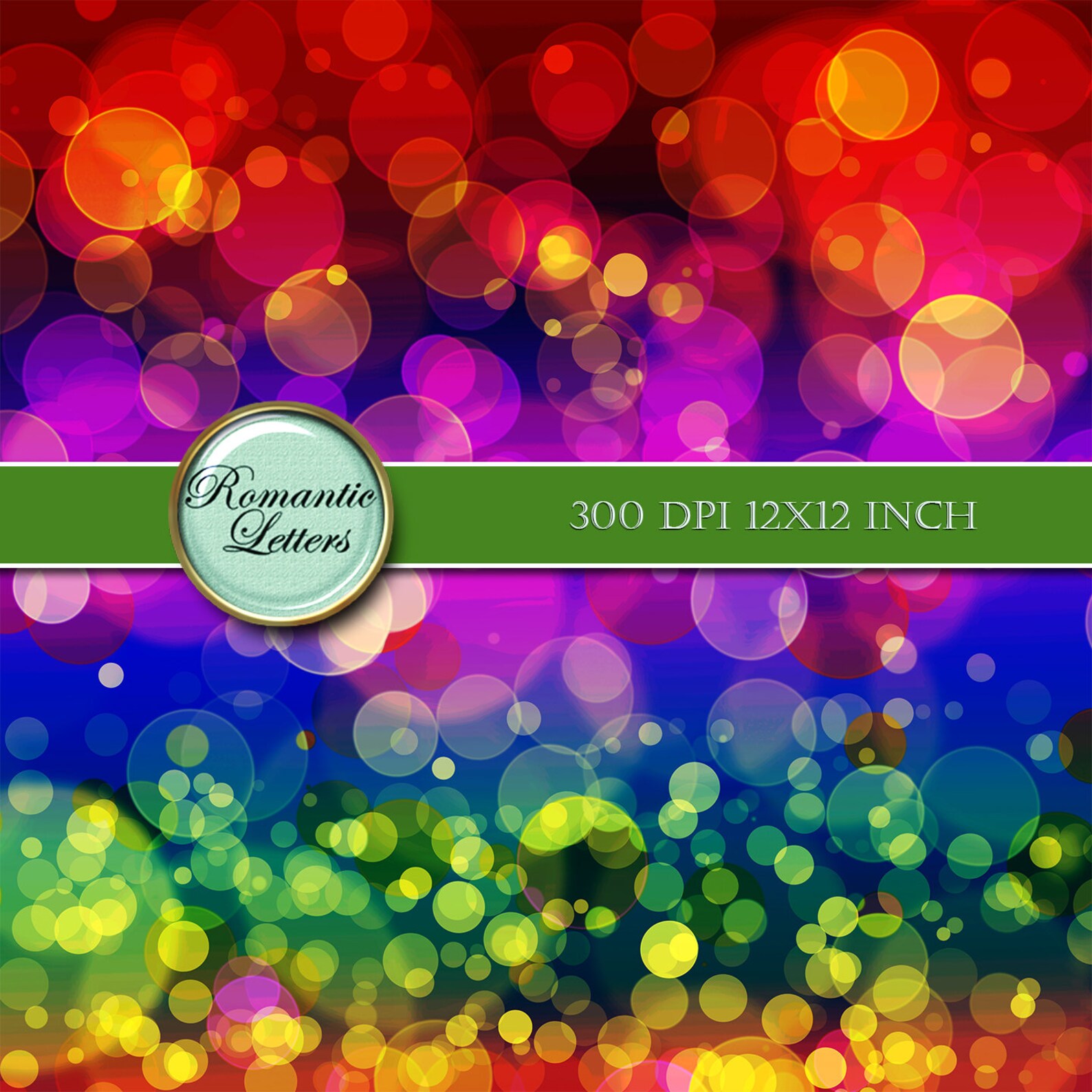 Digital Scrapbook Paper Bokeh Digital Scrapbook Background - Etsy