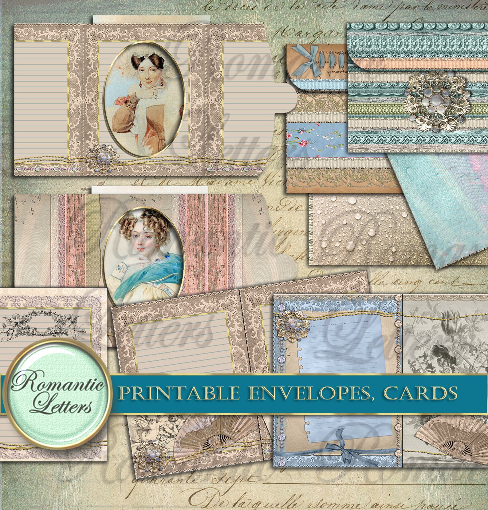 Printable Vintage Envelopes Printable Photo Cards Printable - Etsy
