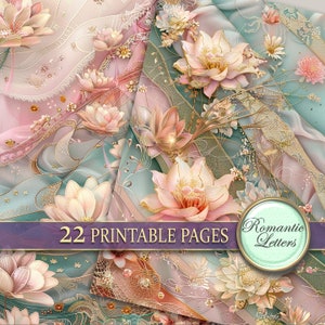 Digital Printable Scrapbook Paper Pack Embroidery Junk Journal Pages ...