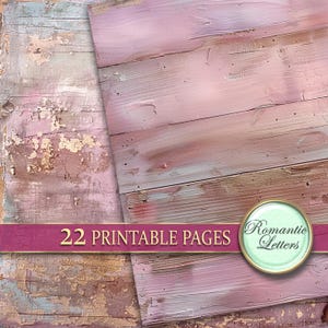 Wood Digital Paper Pack Pastel Pink Digital Background Shabby Chic Wall ...