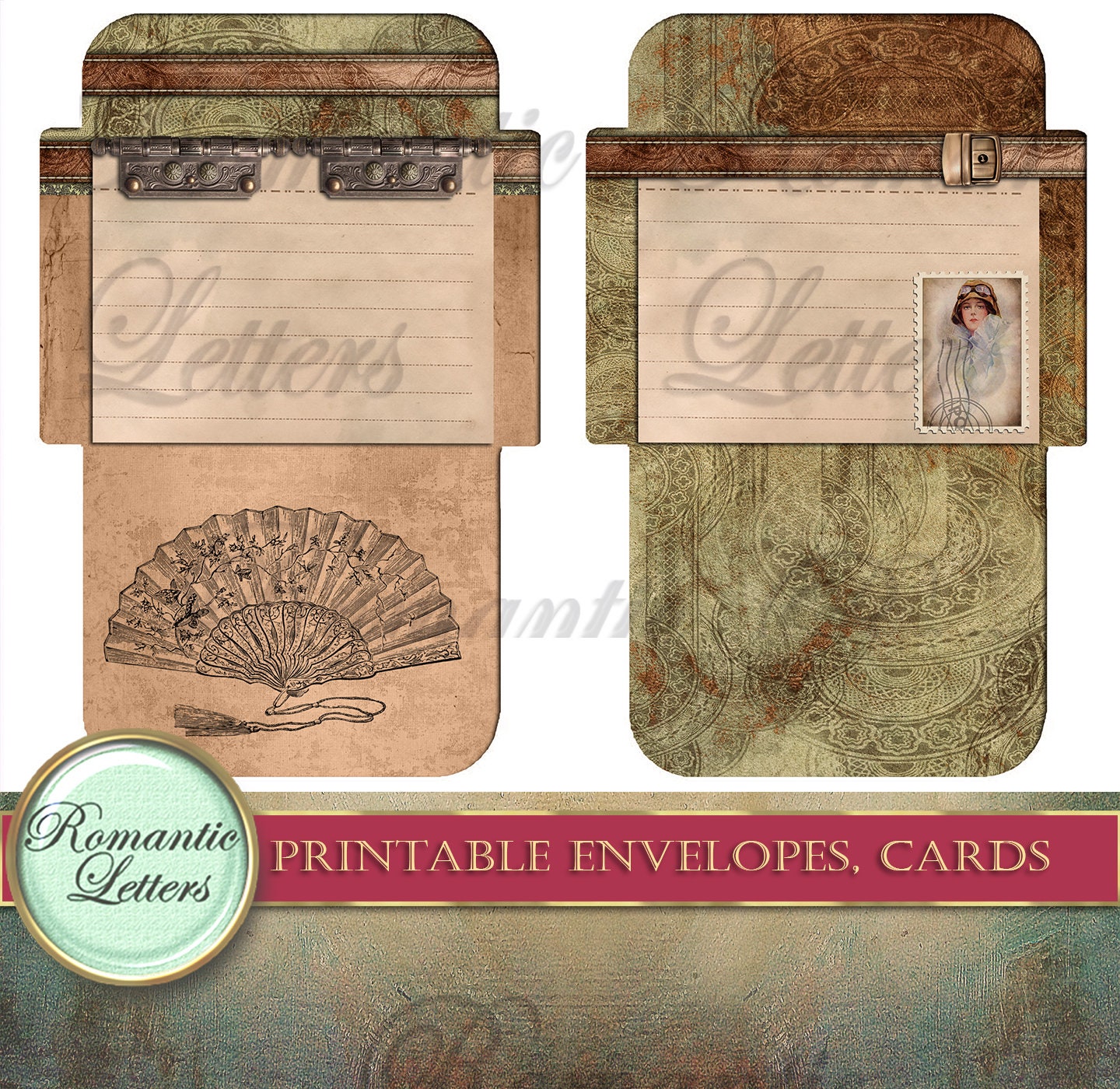 Printable Vintage Envelopes Printable Pfoto Cards Printable - Etsy Canada