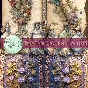 Magic Printable Junk Journal Kit Printable Journal Pages Card Tag Cover ...