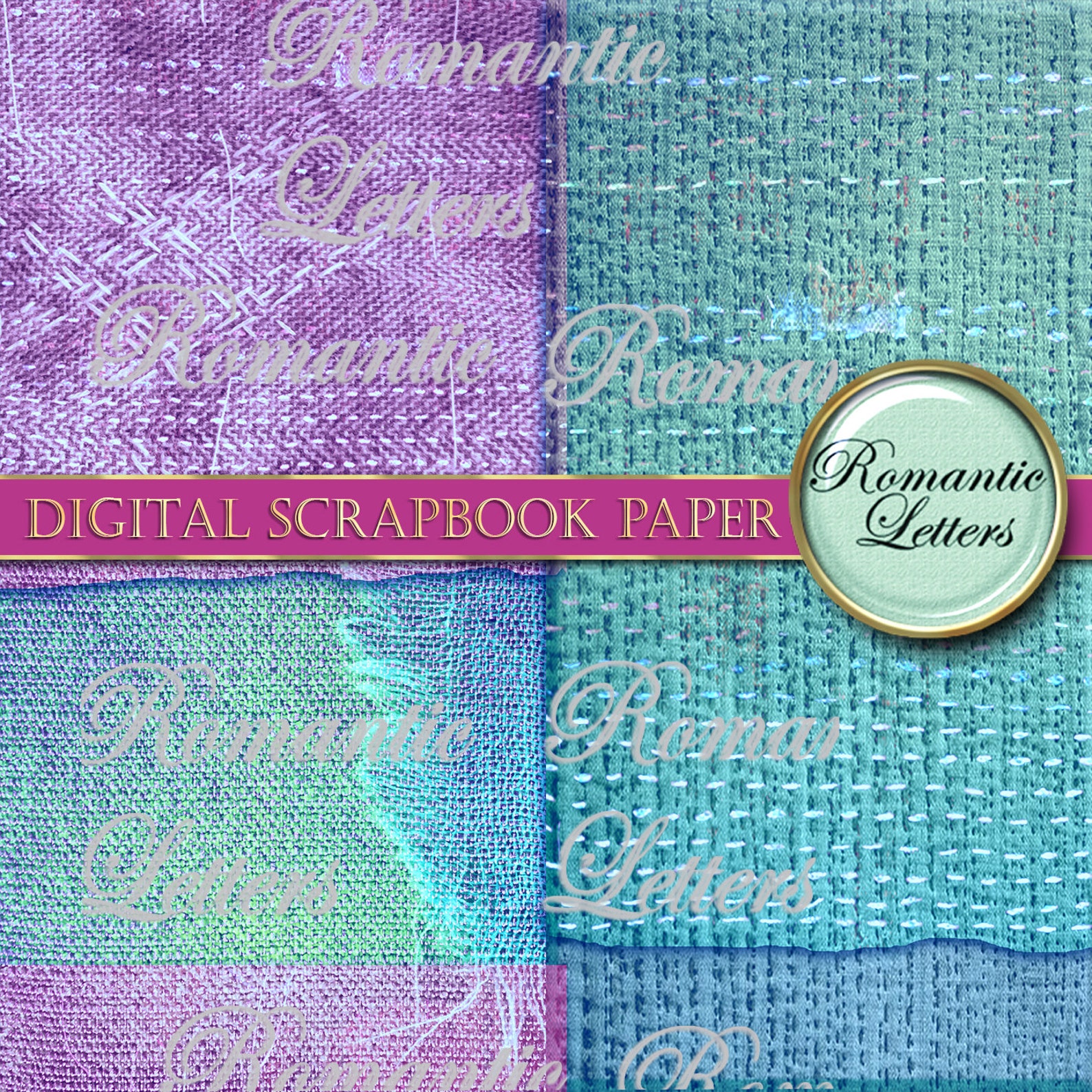 Digital Printable Scrapbook Paper Pack Background Download | Etsy