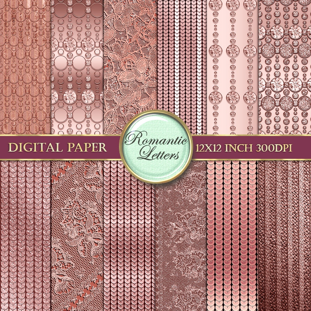 Chocolate Brown Digital Paper Scrapbook Paper Sequin Background Paper ...