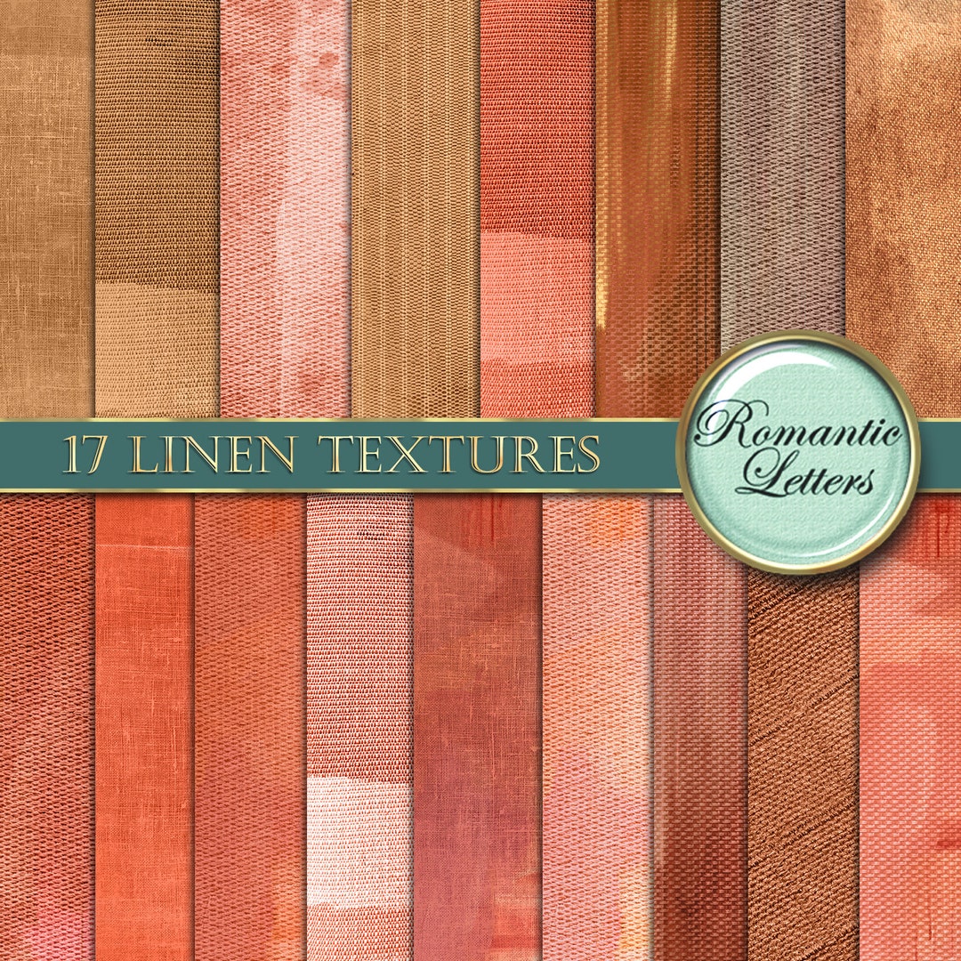 Orange Digital Linen Texture Printable Craft Paper Digital Scrapbook ...